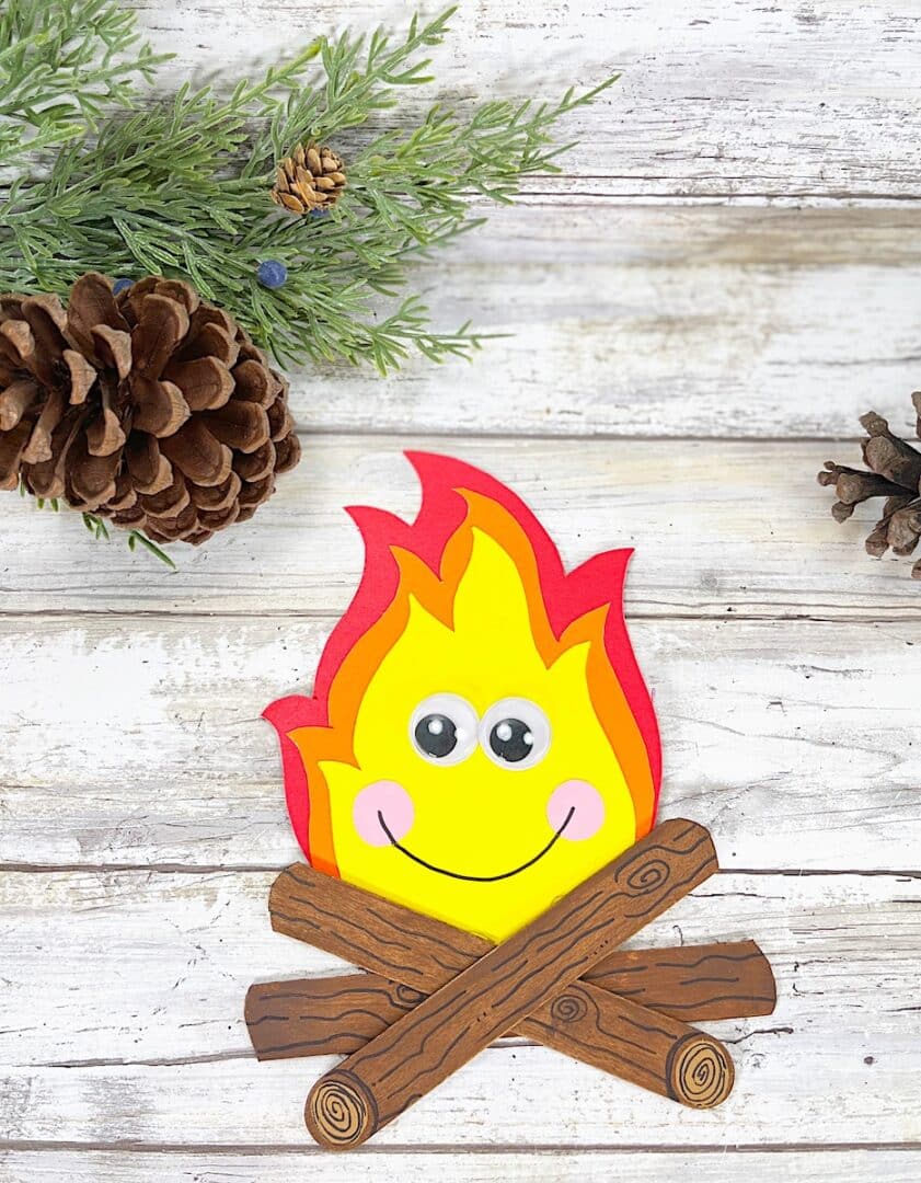 Easy Popsicle Stick Campfire Craft for Kids - Couch Potato Camping